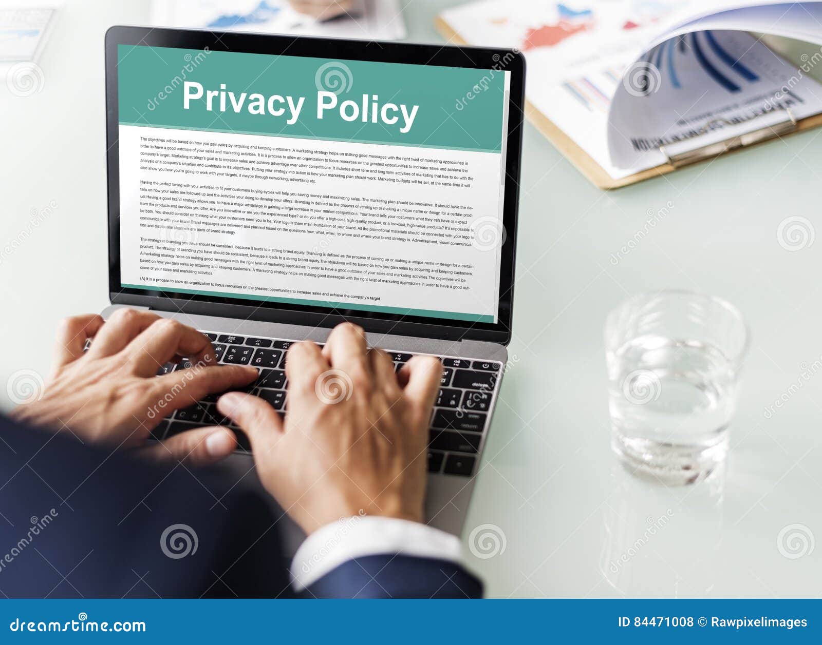 Privacy Policy Service Documents Terms of Use Concept Stock Photo ...