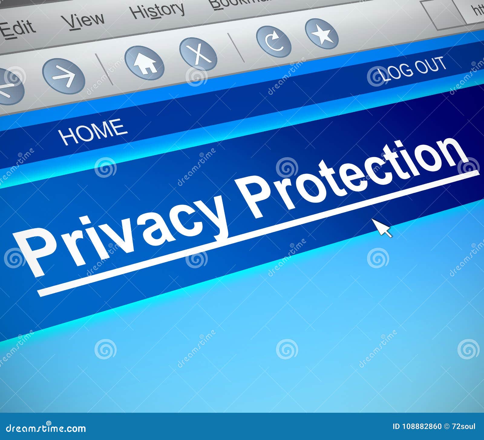 Privacy Protection Concept. Stock Illustration - Illustration of ...