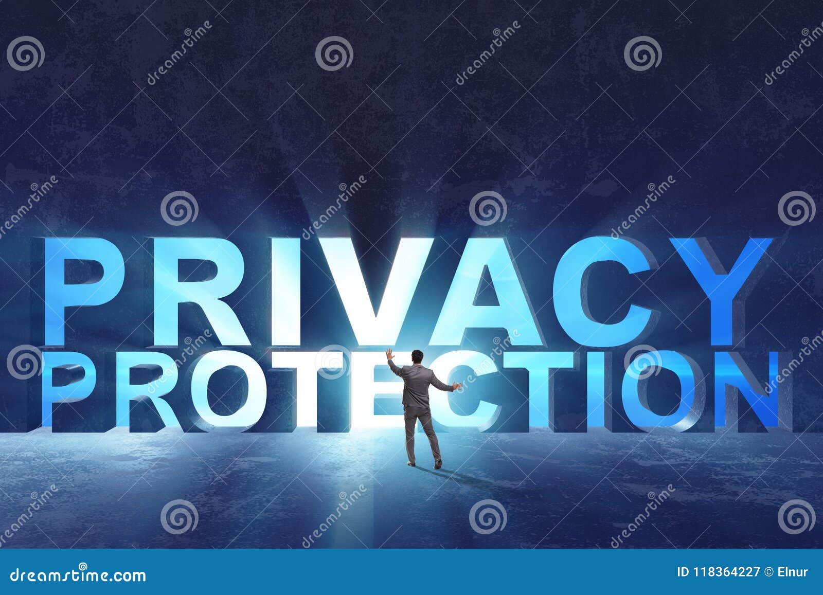 The Privacy Protection Concept in Modern it Technology Stock Image ...