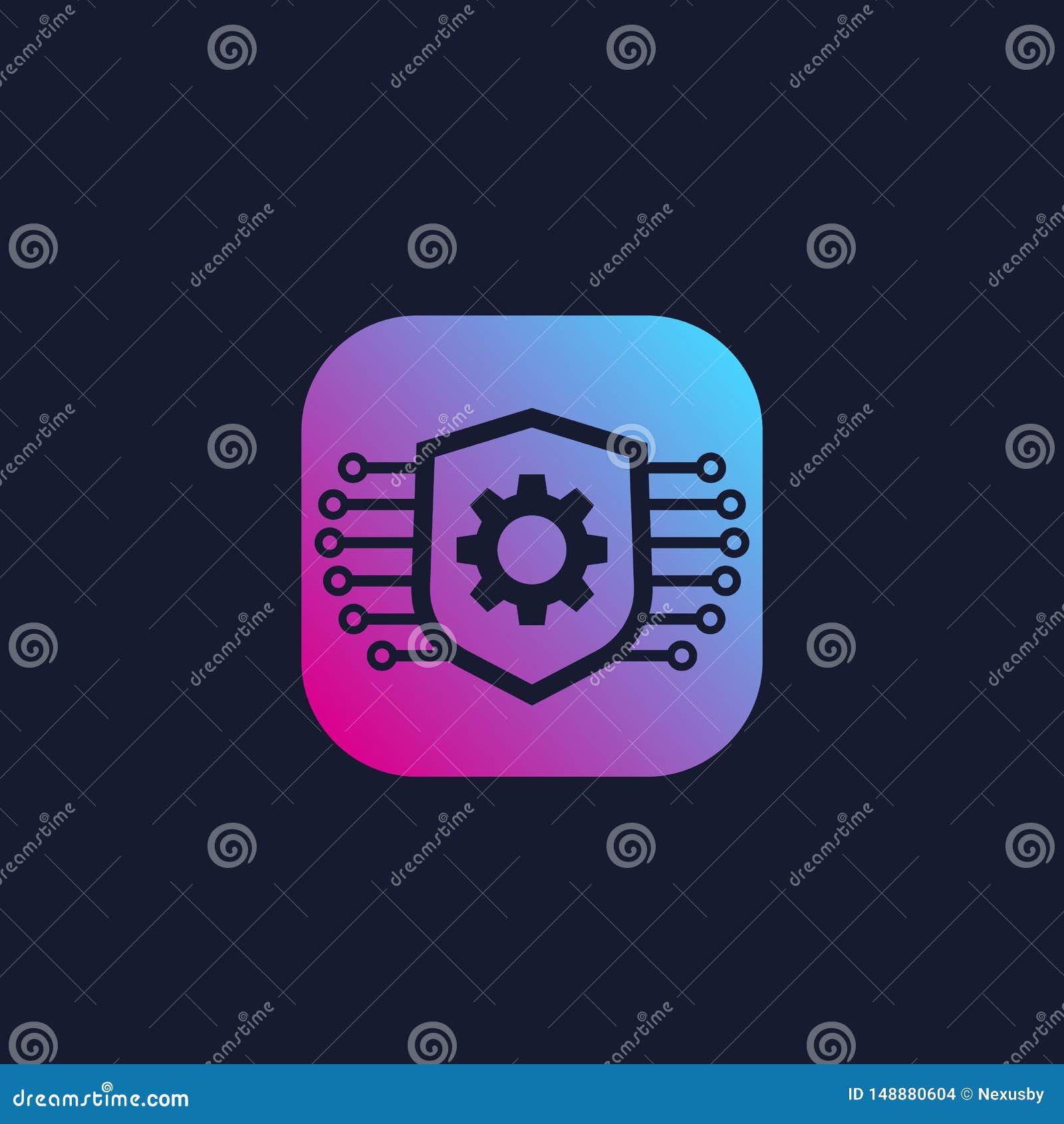 Privacy Protection Settings Icon, Vector Stock Vector - Illustration of ...