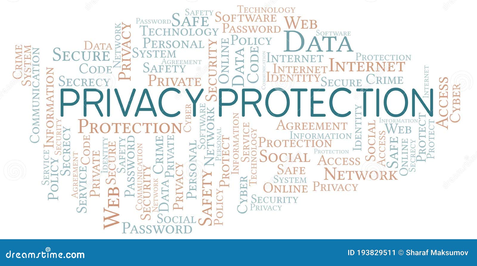 Privacy Protection Vector Word Cloud, Made with Text only. Stock Vector ...