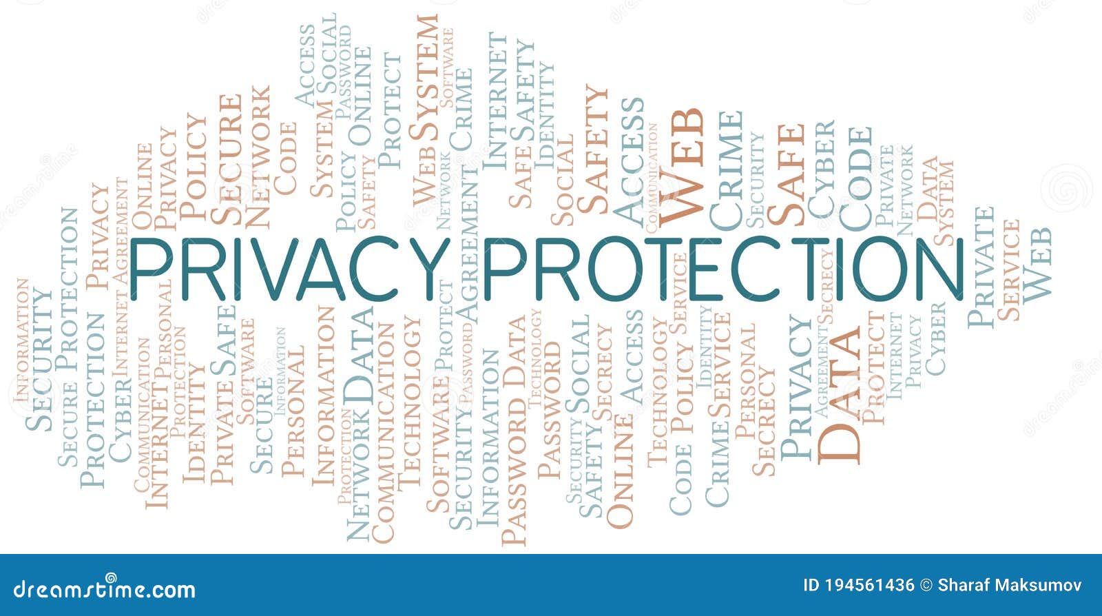 Privacy Protection Vector Word Cloud, Made with Text only. Stock ...