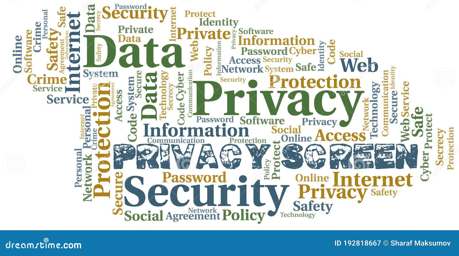 Privacy Screen Vector Word Cloud, Made with Text only. Stock Vector ...