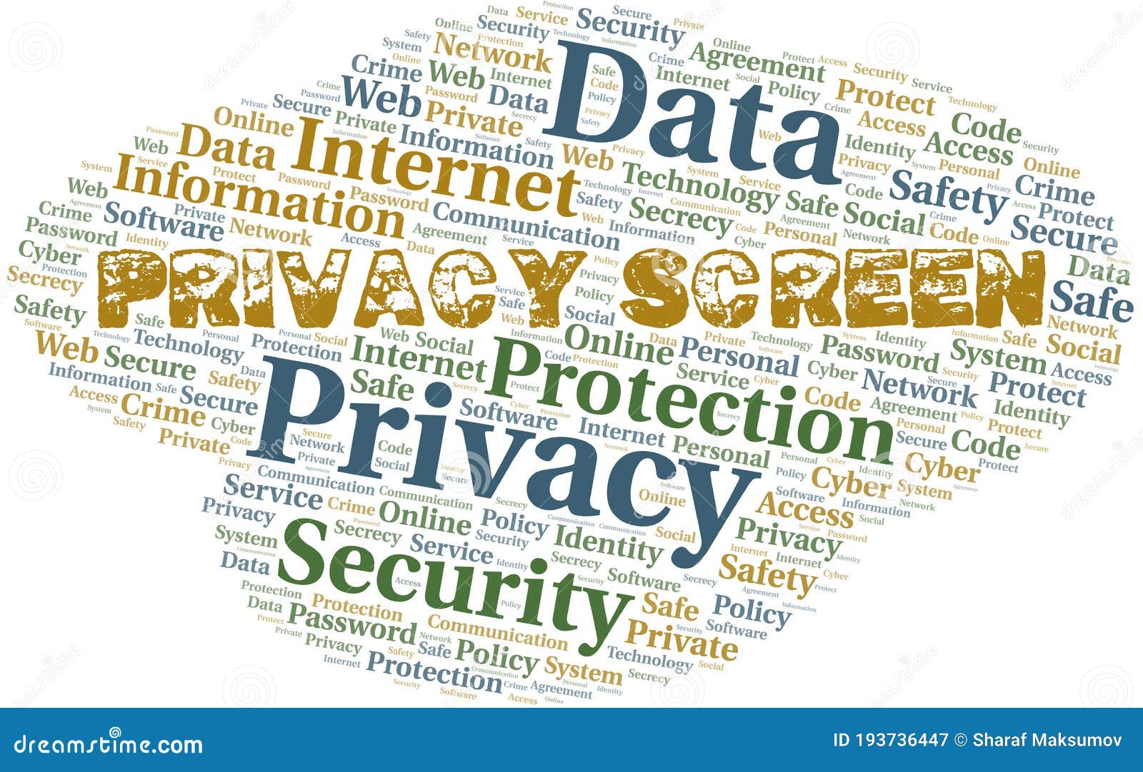 Privacy Screen Vector Word Cloud, Made with Text only. Stock Vector ...