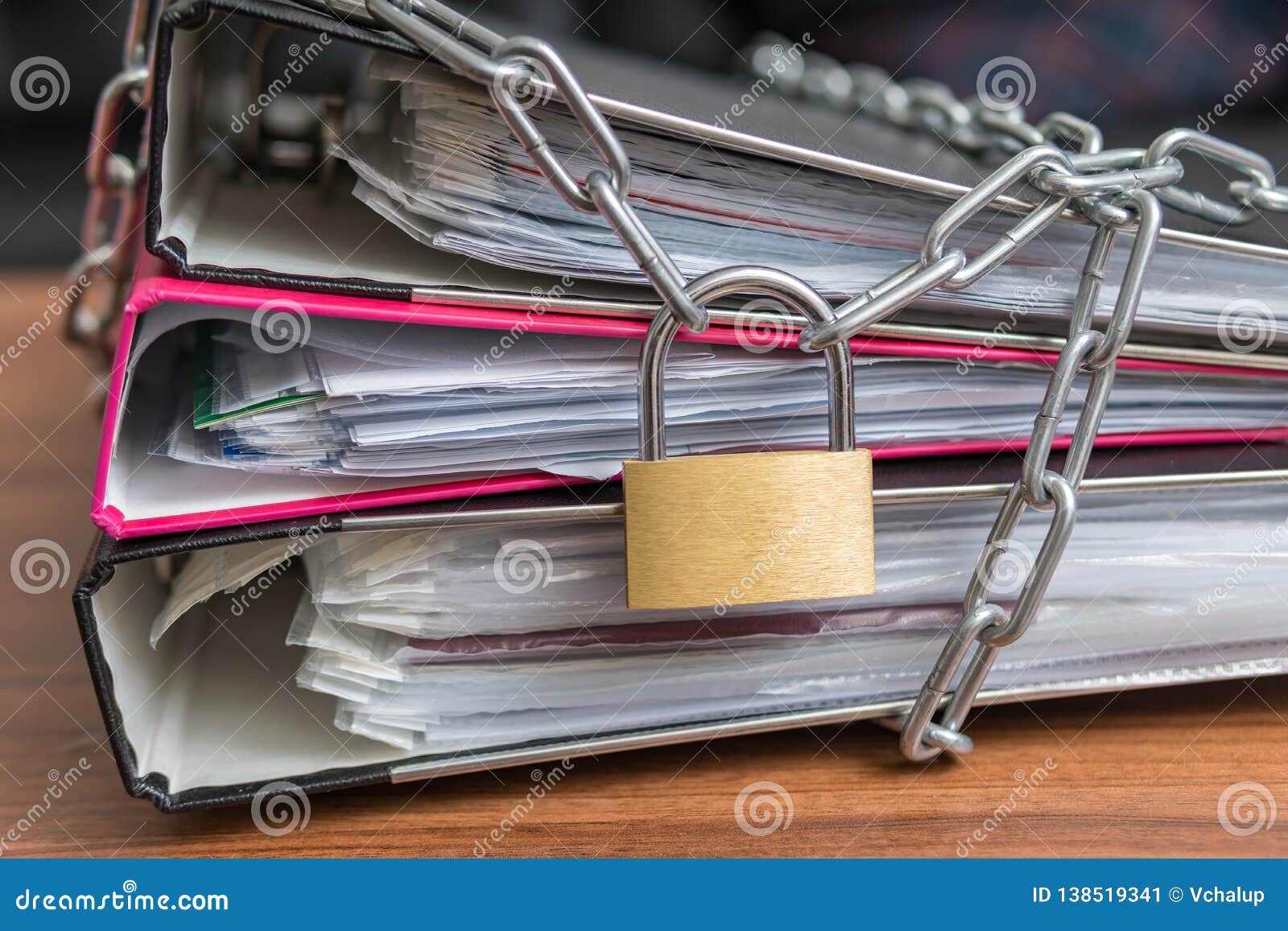 Privacy and Security Concept. Confidential Files and Documents in ...