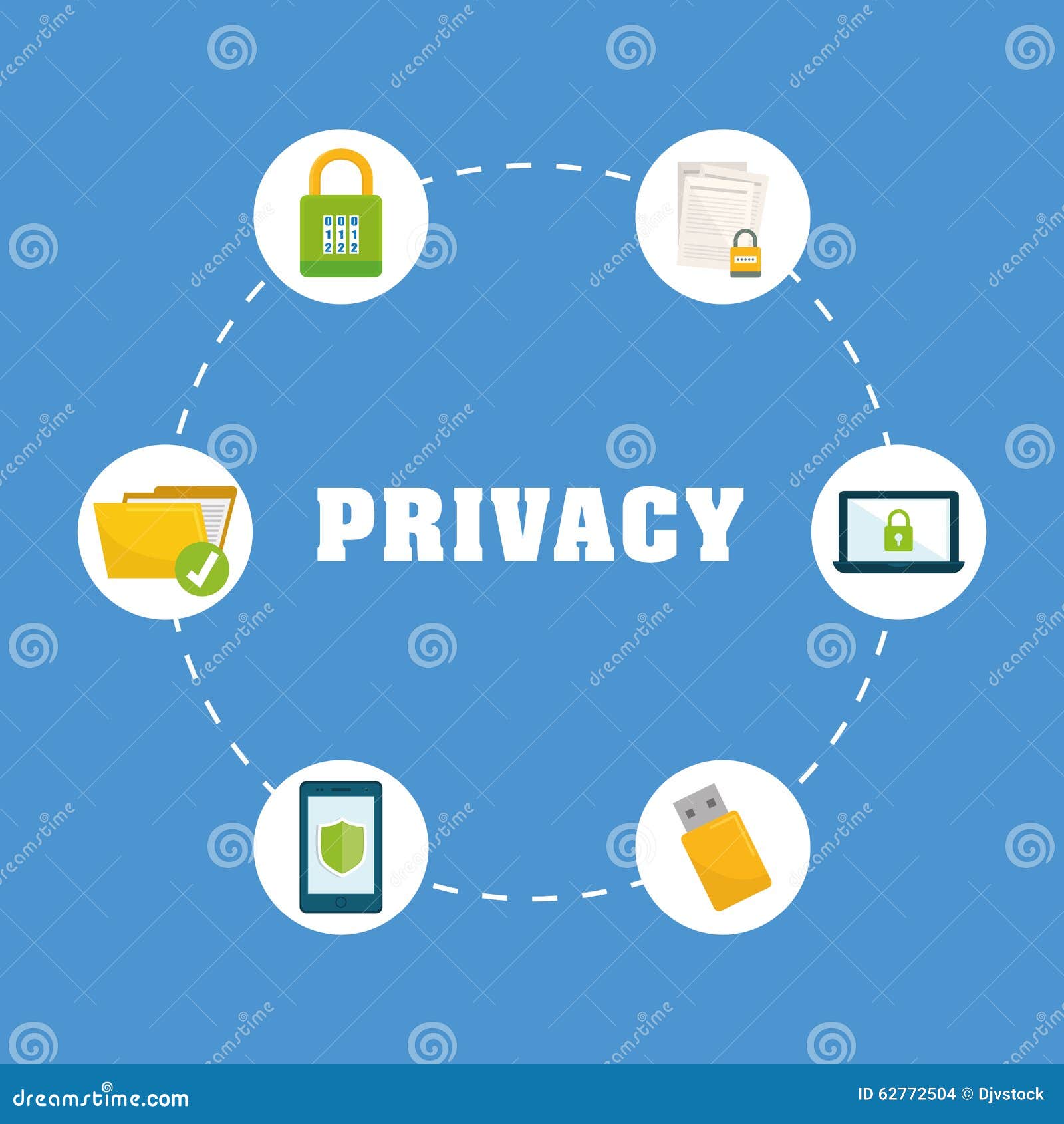 Privacy and Security System Graphic Icons Stock Vector - Illustration ...