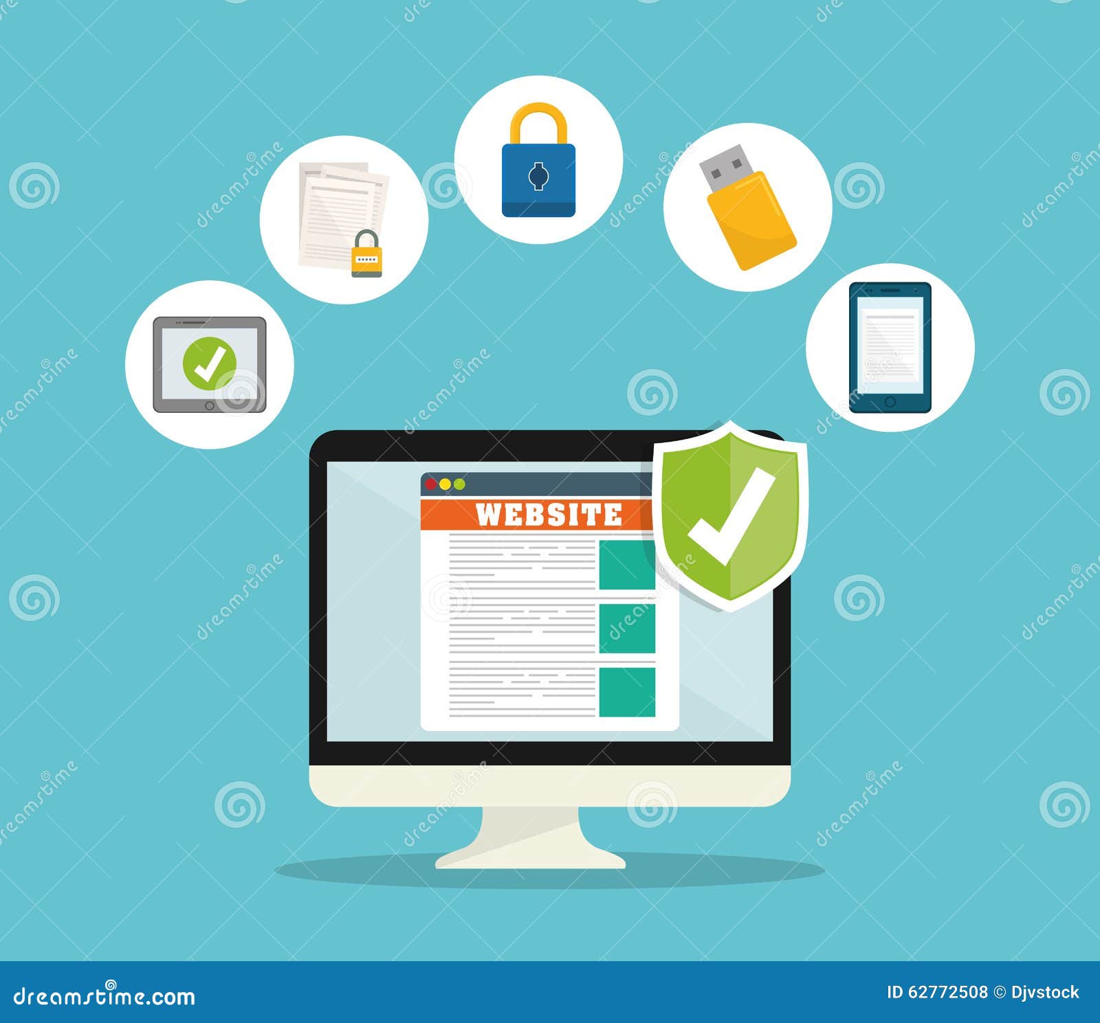 Privacy and Security System Graphic Icons Stock Vector - Illustration ...