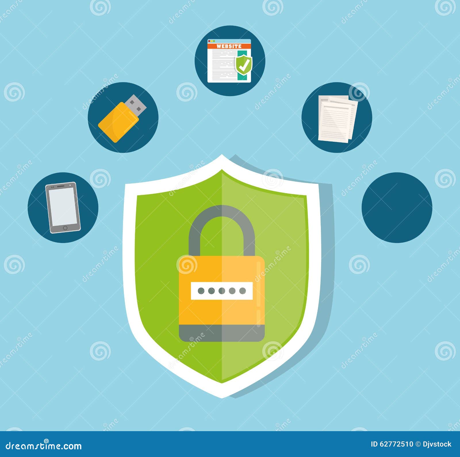 Privacy and Security System Graphic Icons Stock Vector - Illustration ...