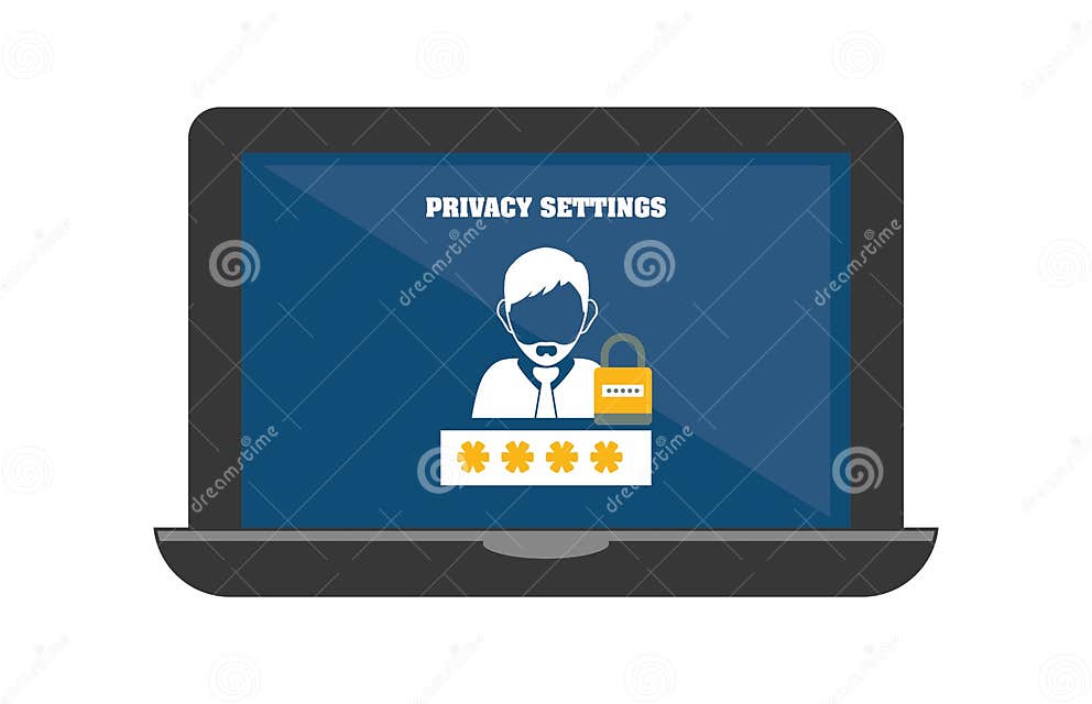 Privacy and Security System Graphic Icons Stock Vector - Illustration ...