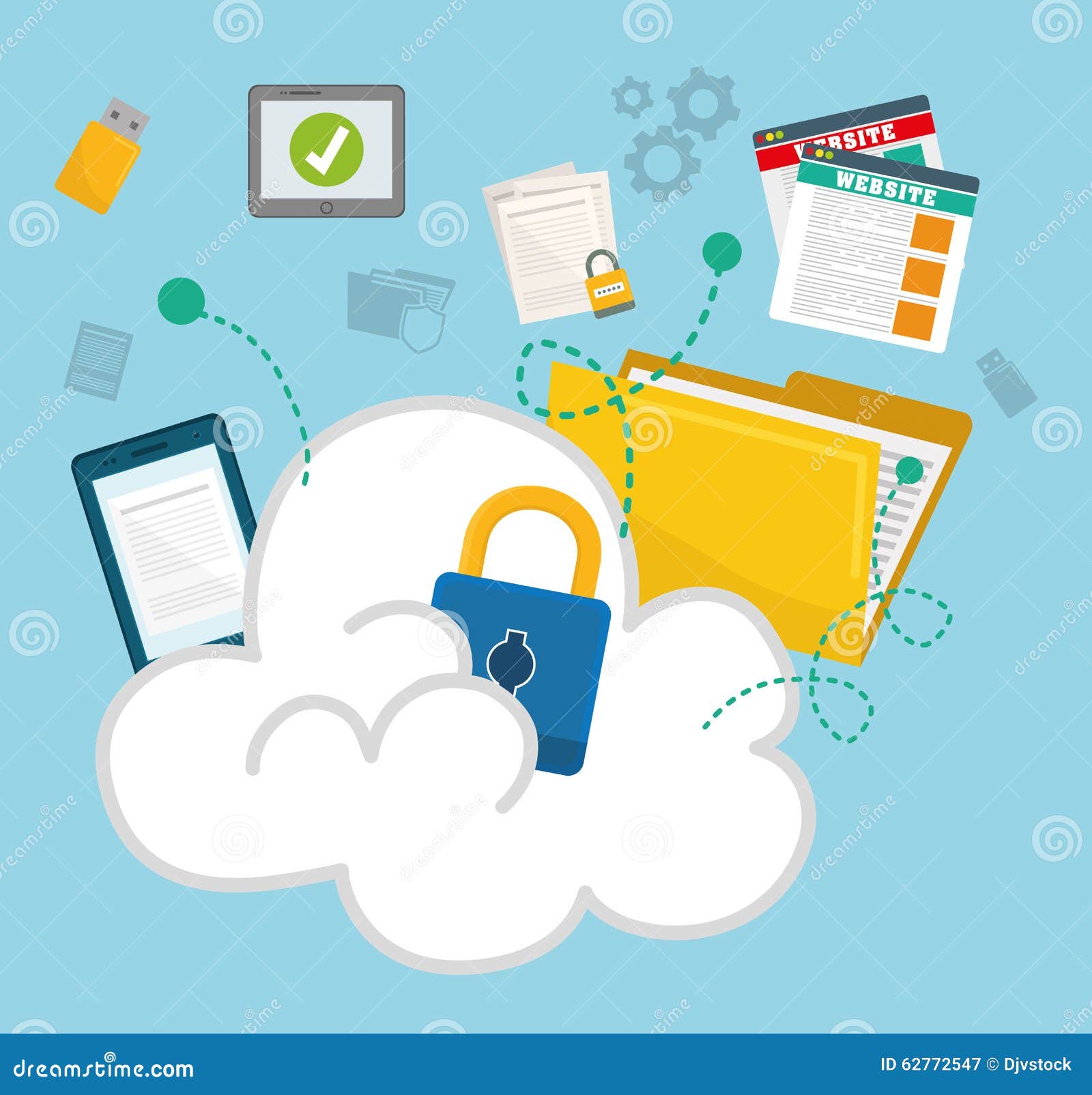 Privacy and Security System Graphic Icons Stock Vector - Illustration ...