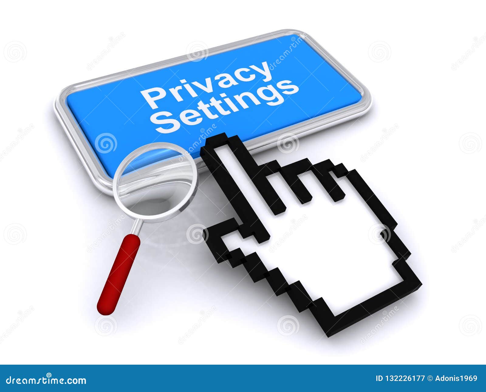 Privacy settings button stock illustration. Illustration of arts ...