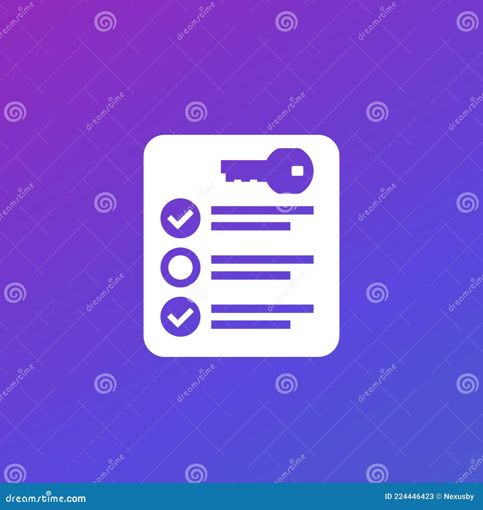 Privacy Settings Icon with Check List, Vector Stock Vector ...
