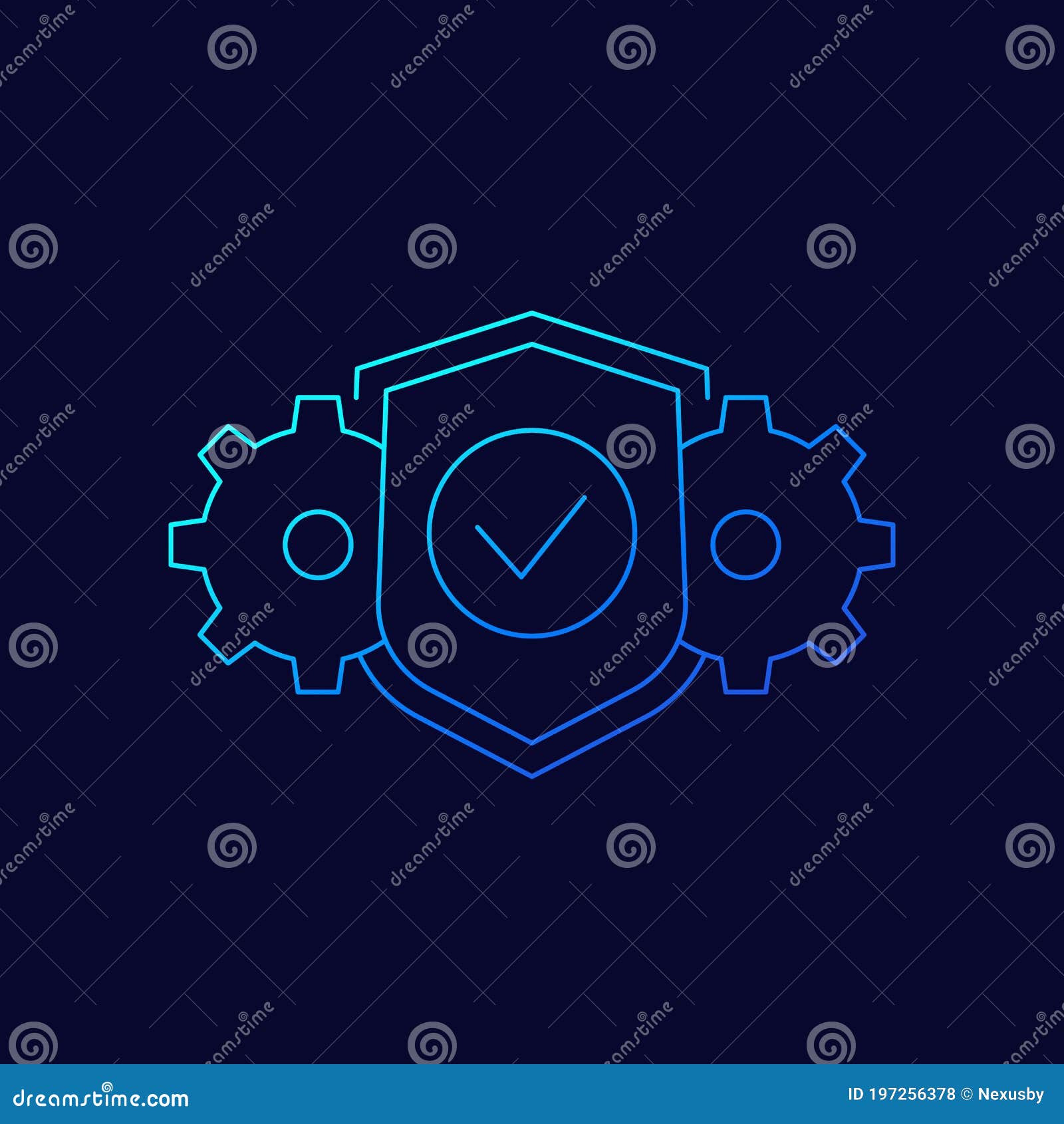 Privacy Settings Icon, Linear Vector Stock Vector - Illustration of ...