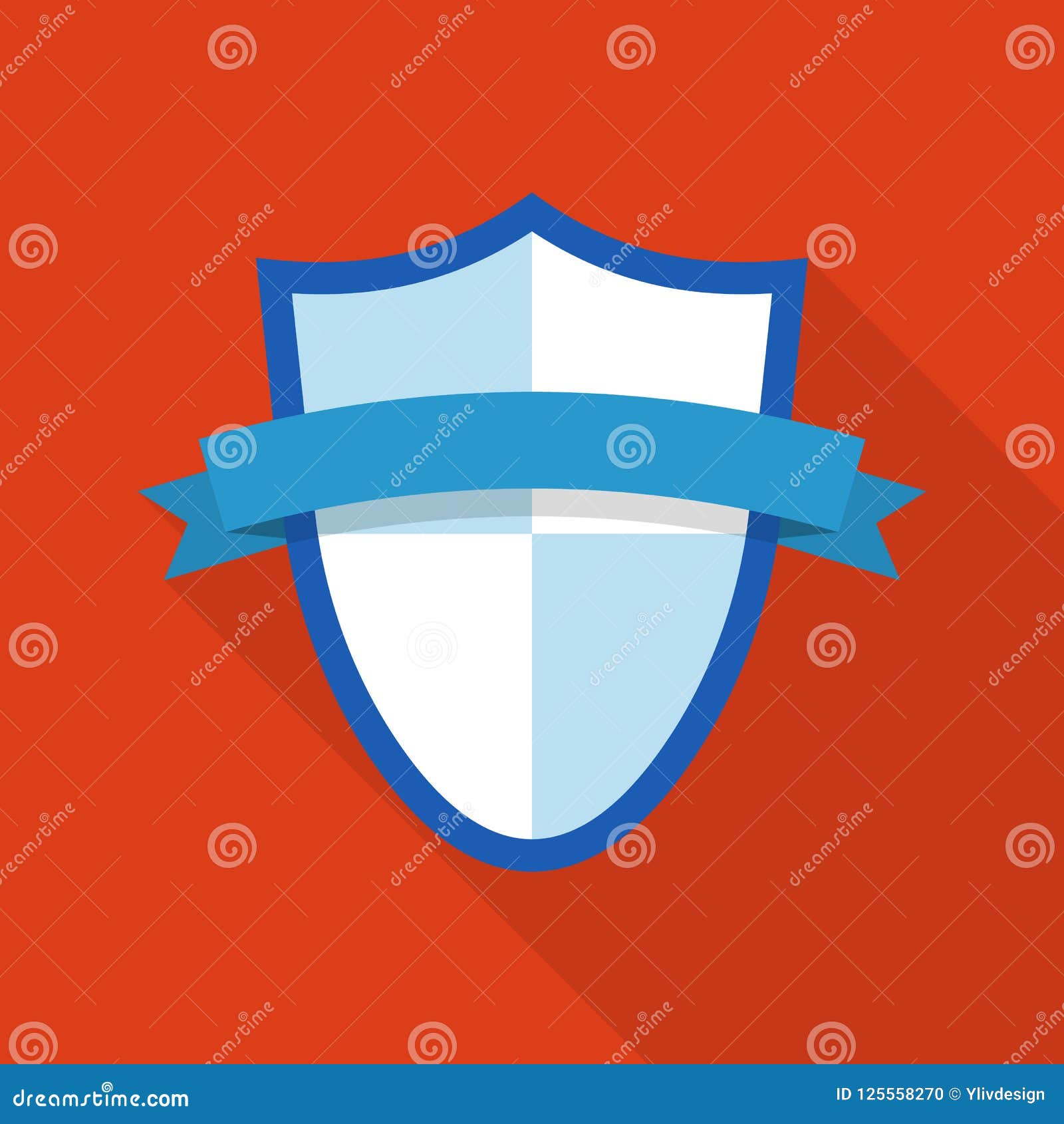 Privacy Shield Icon, Flat Style Stock Illustration - Illustration of ...