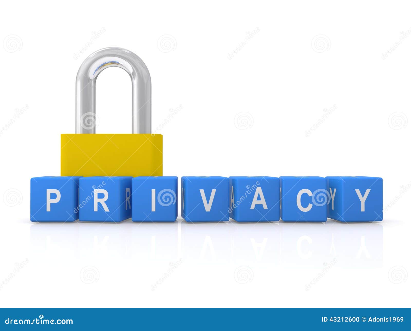 Privacy Sign with a Padlock Stock Photo - Image of graphical, letter ...