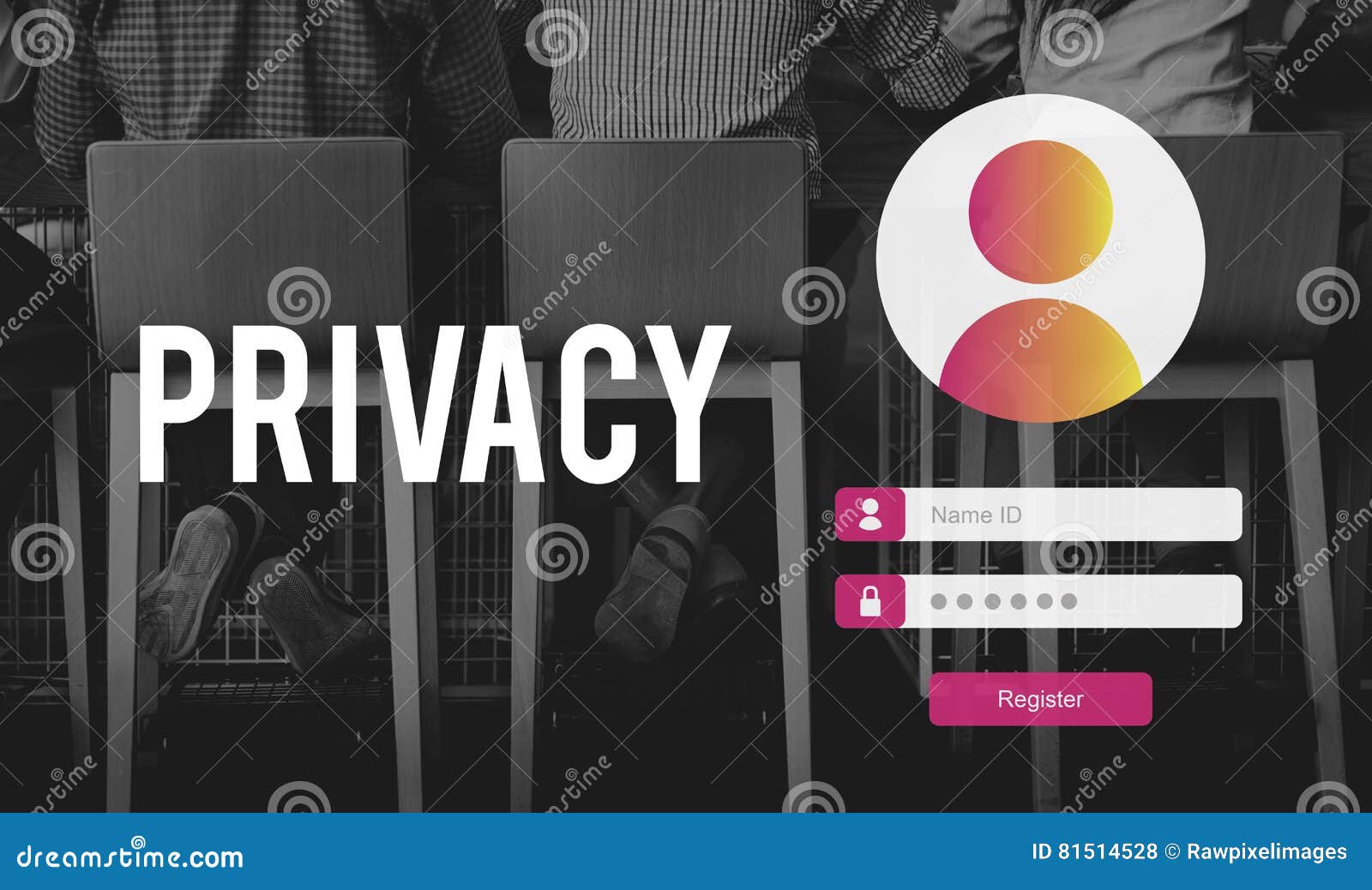 Privacy Sign in User Password Concept Stock Photo - Image of sitting ...