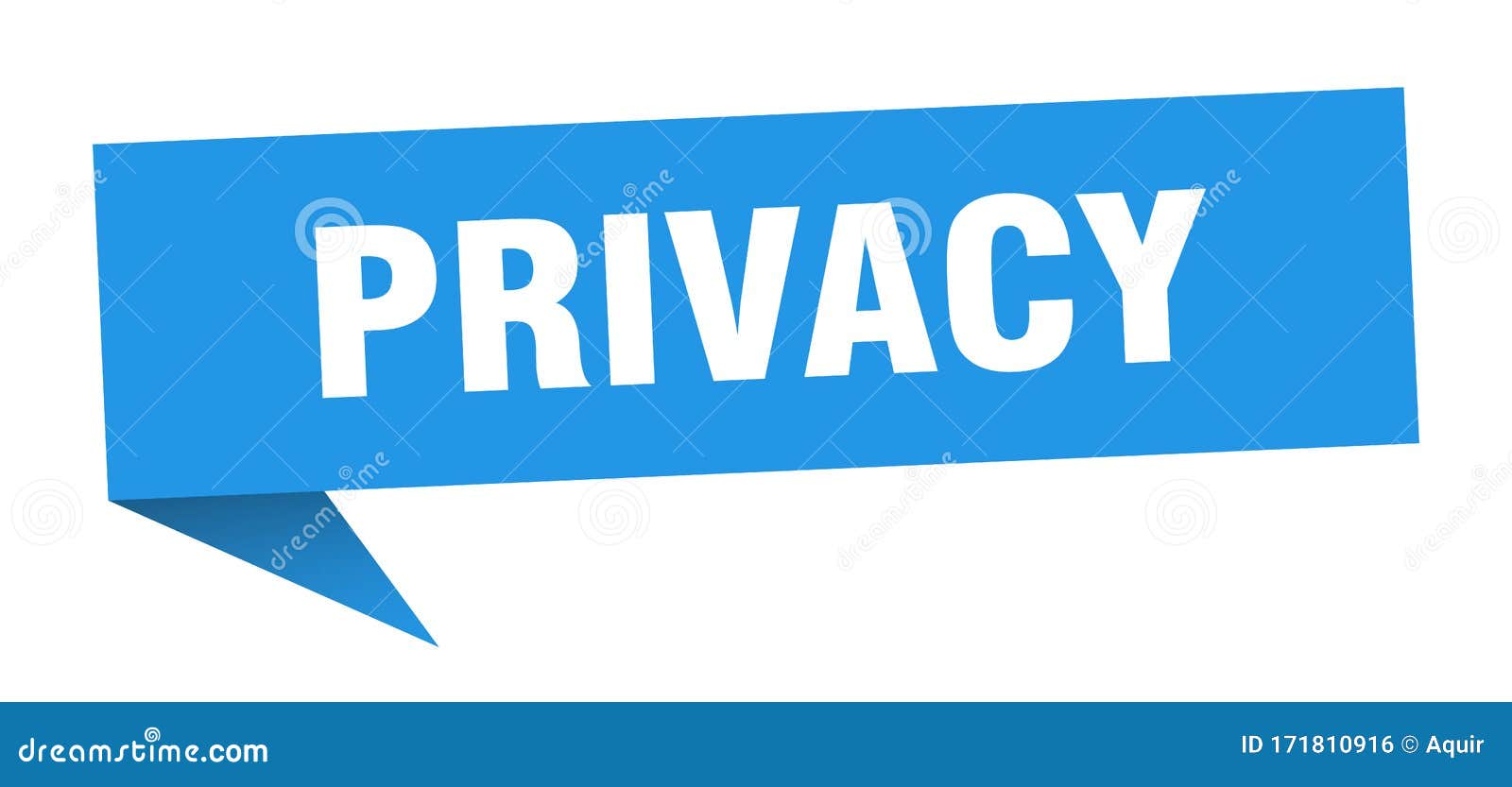 Privacy Speech Bubble. Privacy Ribbon Sign Stock Vector - Illustration ...