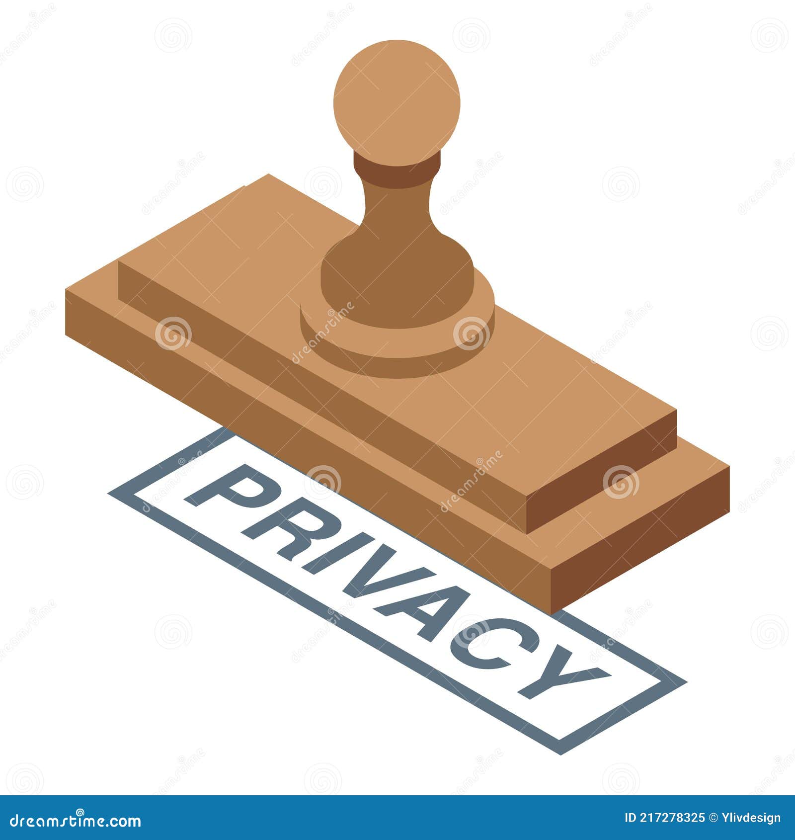 Privacy Stamp Icon, Isometric Style Stock Vector - Illustration of ...