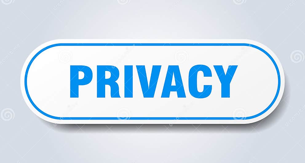 Privacy sticker. stock vector. Illustration of button - 197149458