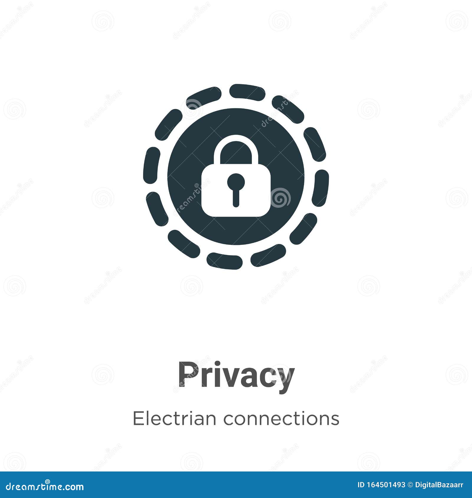 Privacy Vector Icon on White Background. Flat Vector Privacy Icon ...