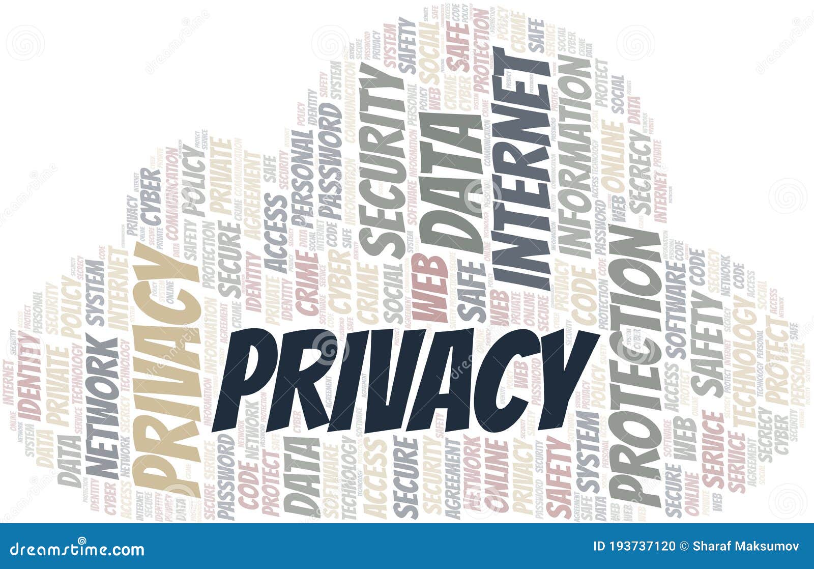 Privacy Vector Word Cloud, Made with Text only. Stock Vector ...