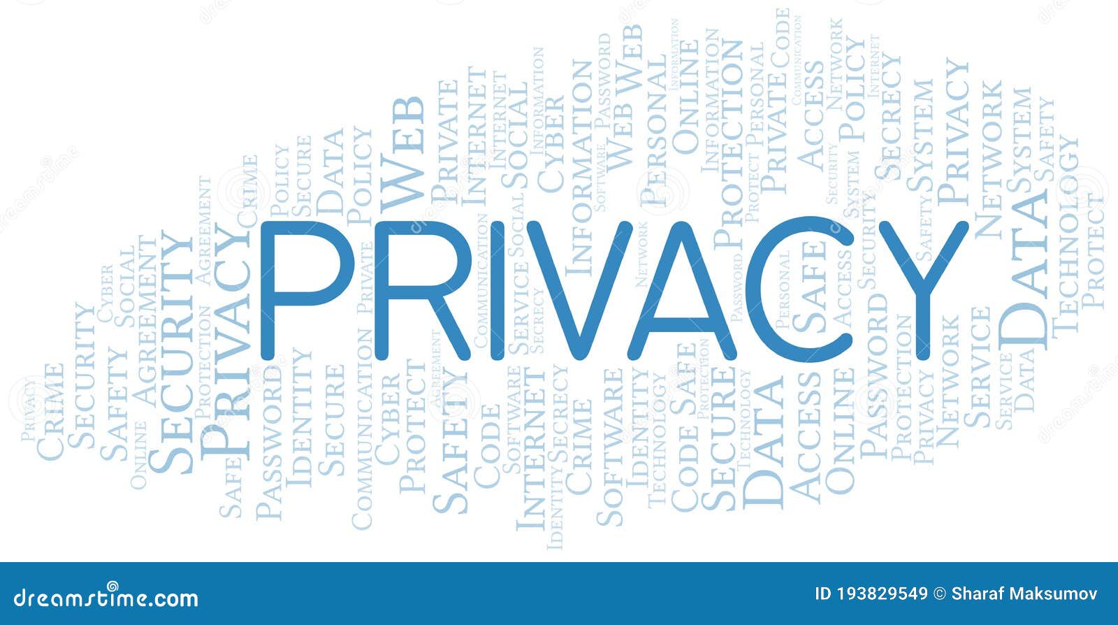 Privacy Vector Word Cloud, Made with Text only. Stock Vector ...