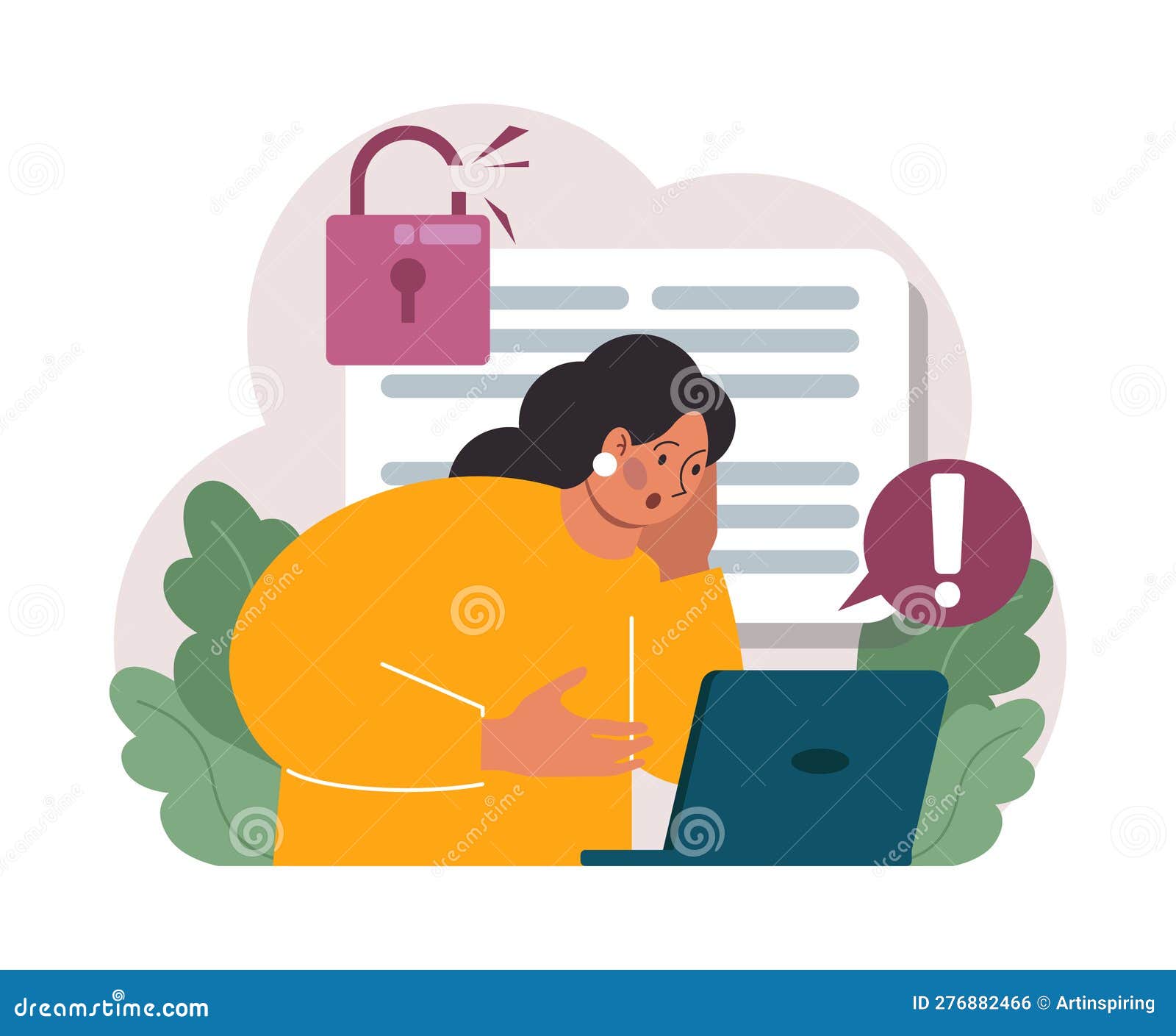 Privacy Violation. Personal Data Endangerment Stock Vector ...