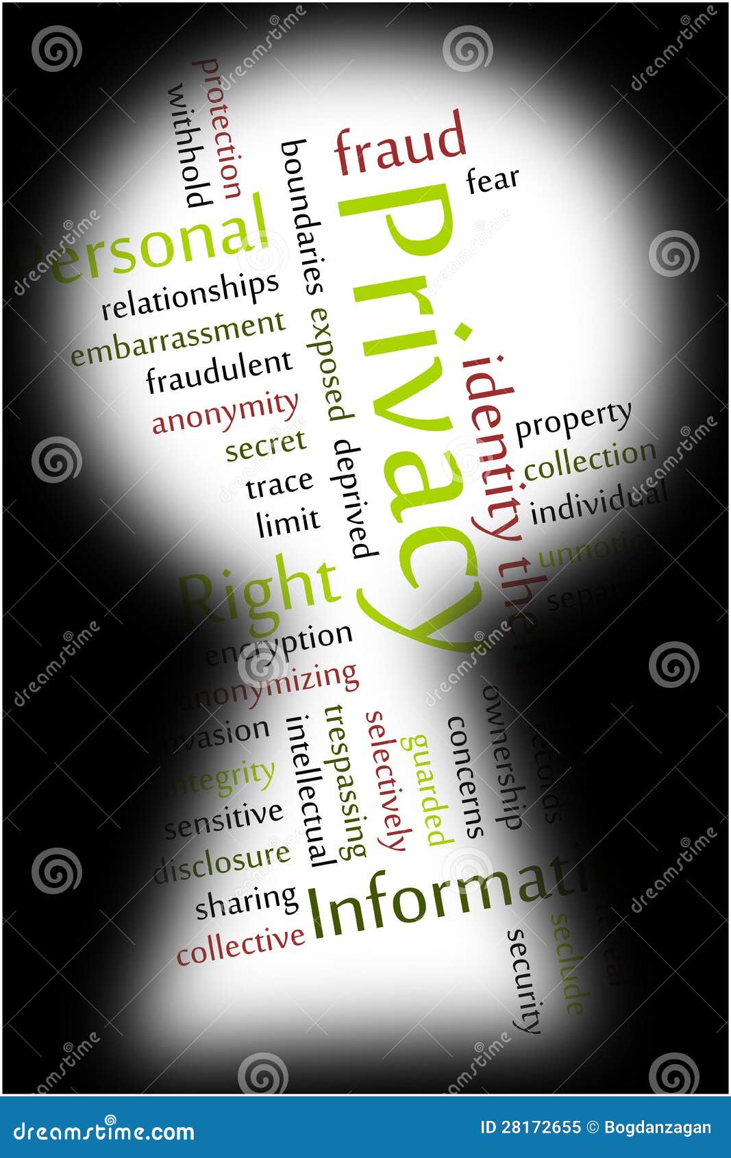 Privacy word cloud stock illustration. Illustration of security - 28172655