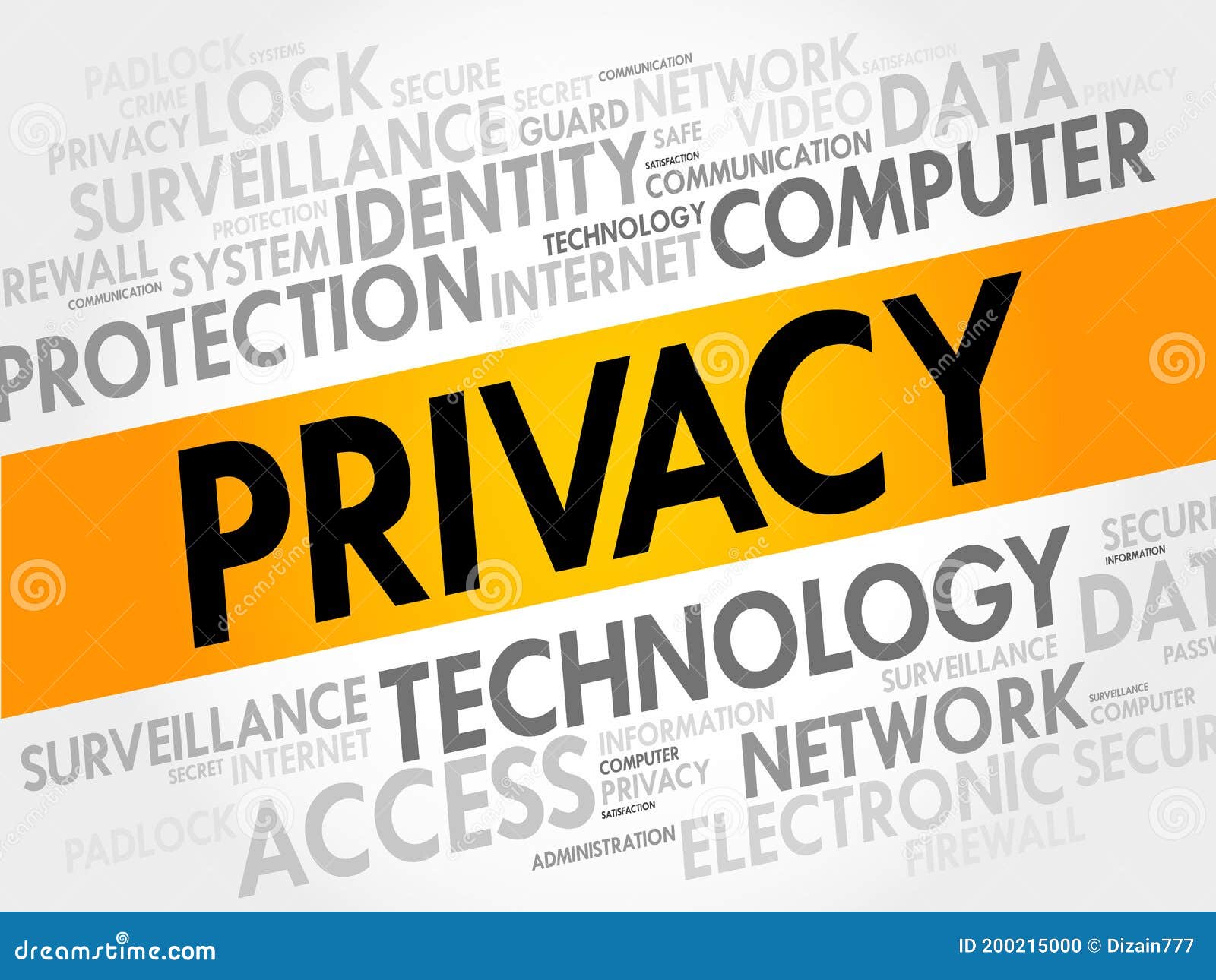 PRIVACY word cloud stock illustration. Illustration of concept - 200215000