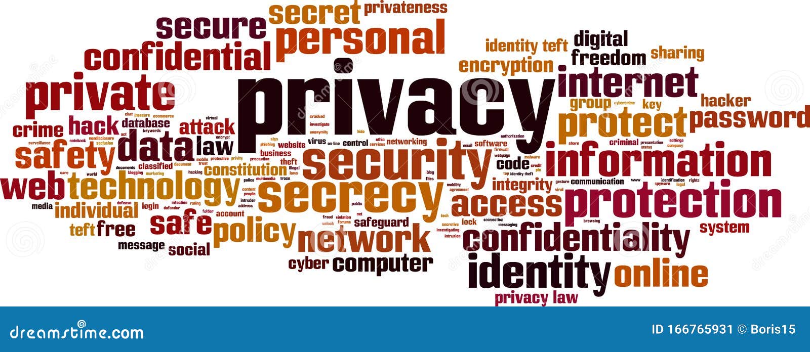 Privacy word cloud stock vector. Illustration of secrecy - 166765931