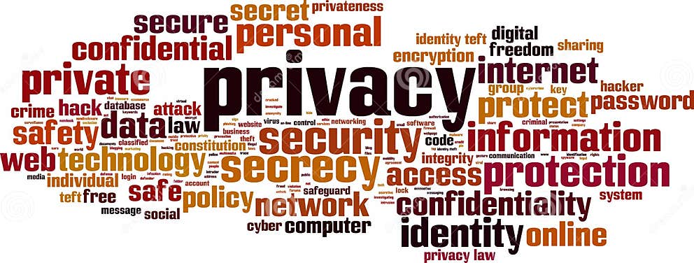 Privacy word cloud stock vector. Illustration of secrecy - 166765931