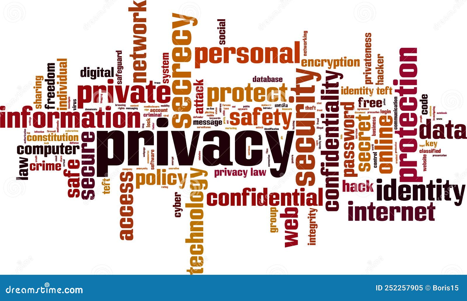 Privacy word cloud stock vector. Illustration of constitution - 252257905