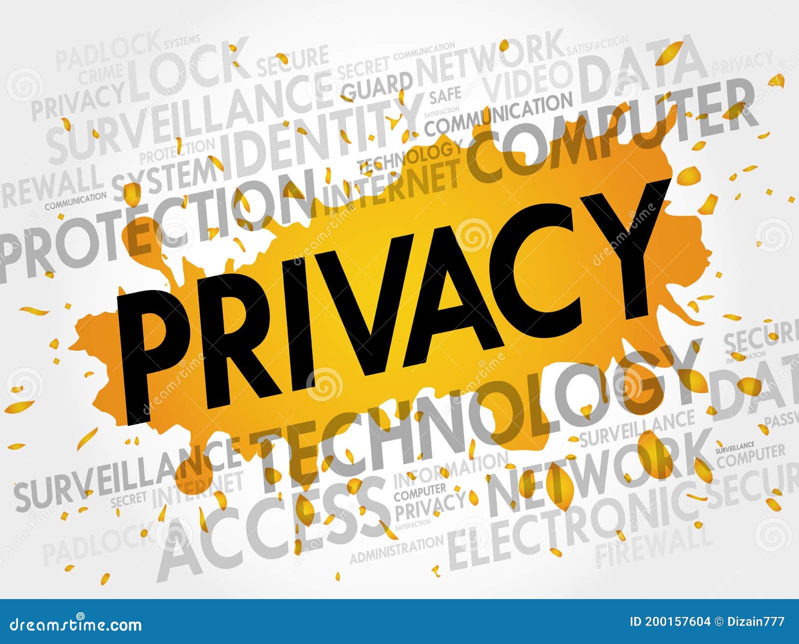 PRIVACY word cloud stock illustration. Illustration of secure - 200157604