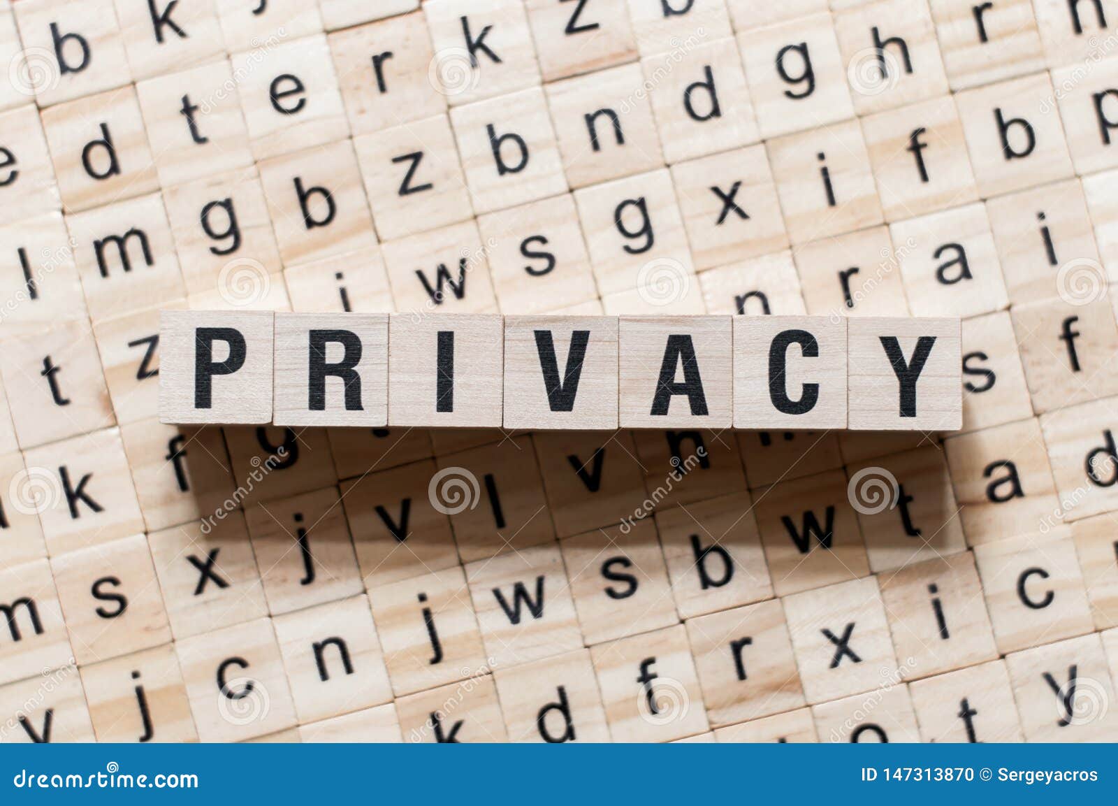 Privacy Word Concept on Cubes Stock Photo - Image of background, lock ...