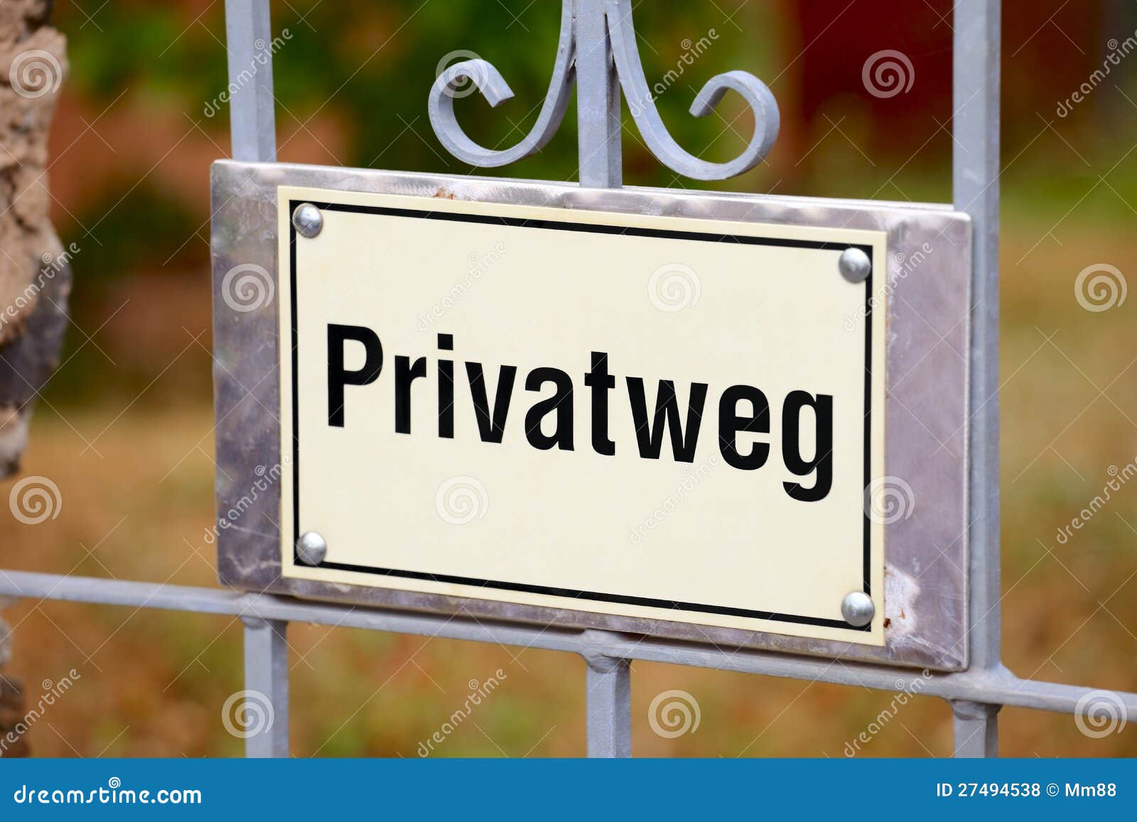Privat way stock photo. Image of inscription, germany - 27494538