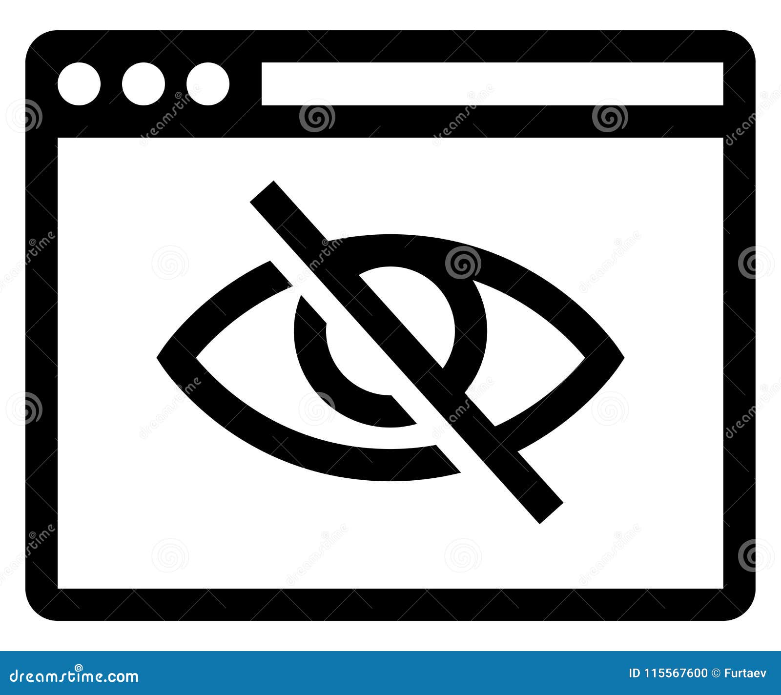 Private browsing on icon stock vector. Illustration of secret - 115567600