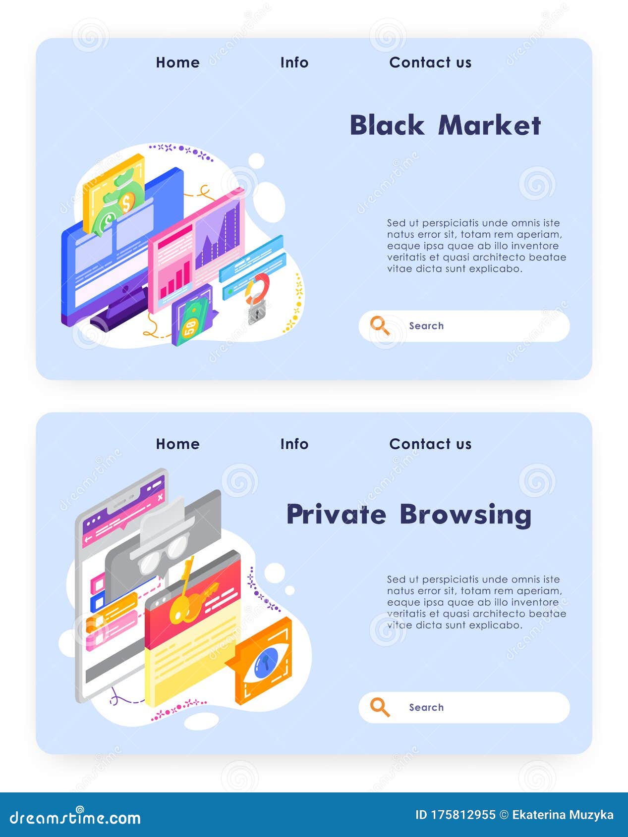 Private Browsing Internet Security Key Web Surfing Privacy Stock Image ...