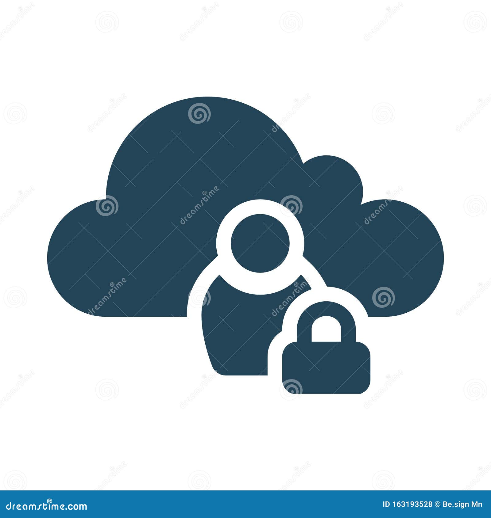 Private Cloud Service Icon. Membership Privacy. Cloud Computing Icon ...