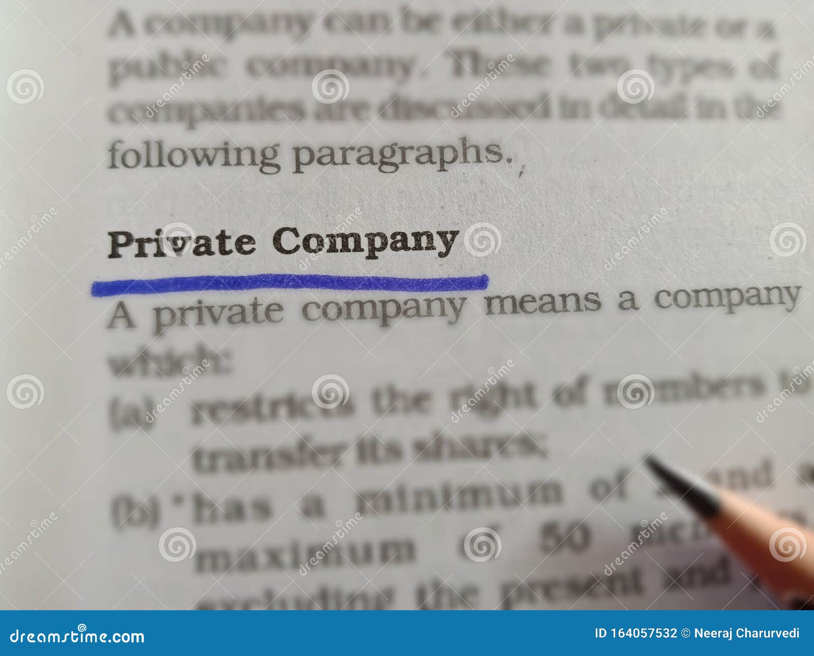 Private Company Words Displaying on Project File Stock Photo - Image of ...