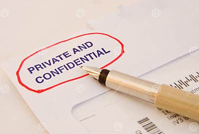 Private and Confidential Message. Stock Photo - Image of confidential ...
