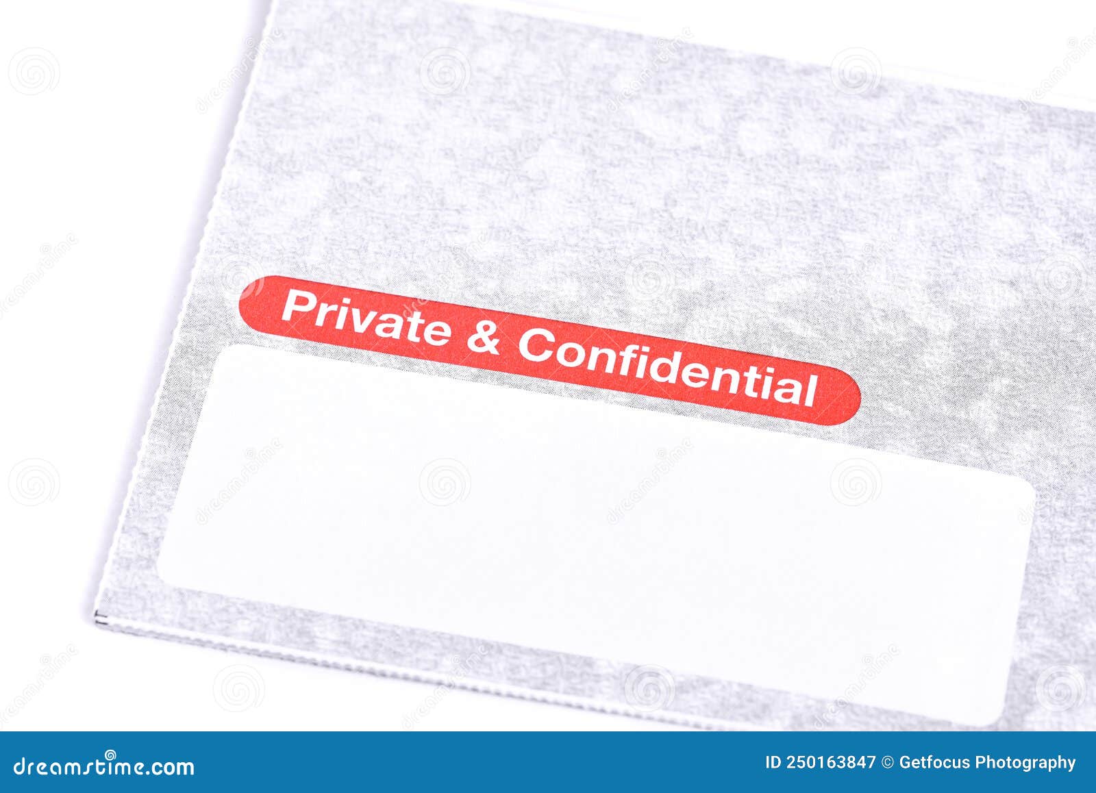 Private and Confidential Window Envelope Stock Image - Image of britain ...
