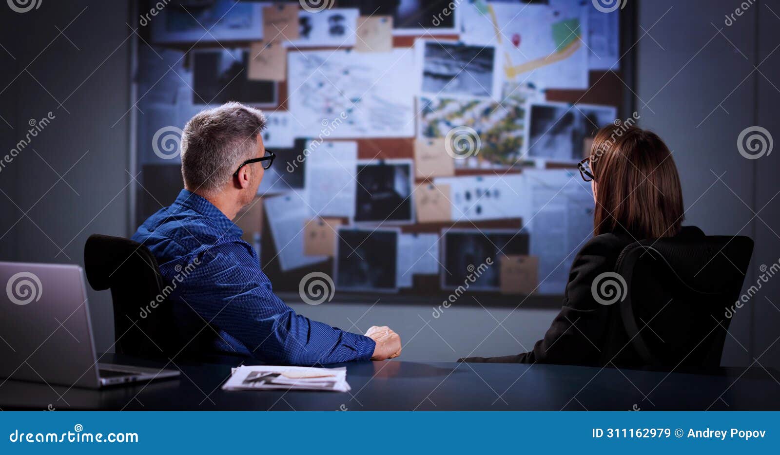 Crime Investigation, A Magnifying Glass And The Fingerprint On The ...