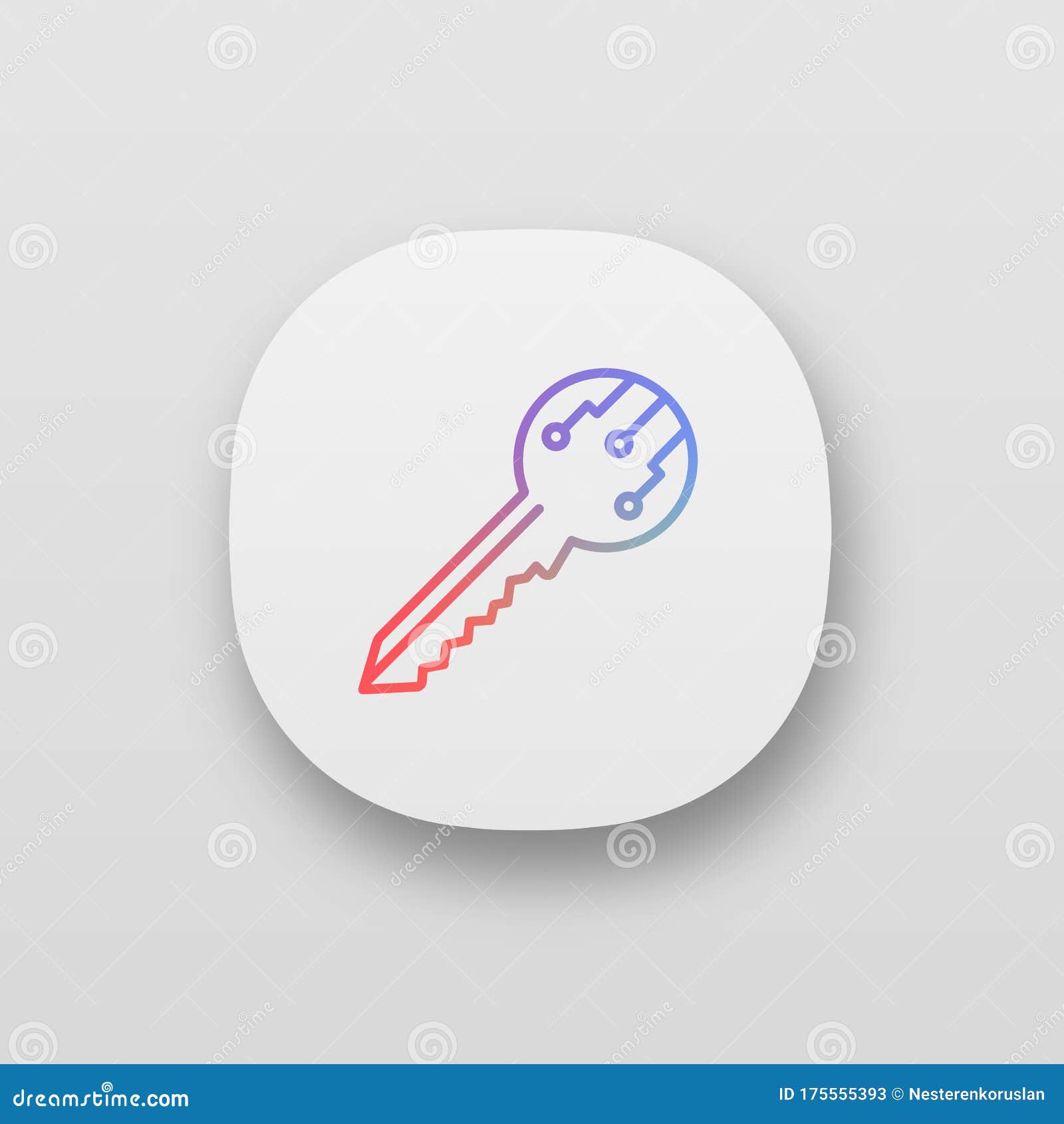Private Digital Key App Icon Stock Vector - Illustration of private ...