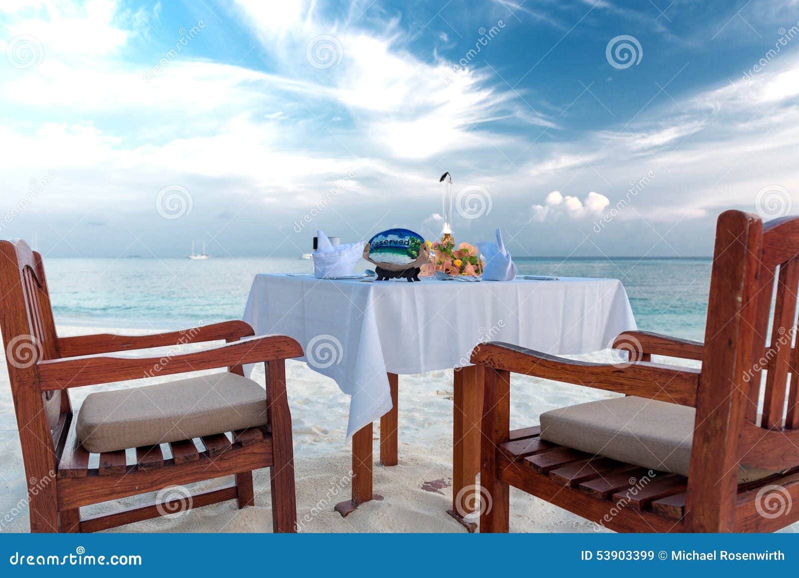 Private Dinner at the Beach Stock Image - Image of setting, sunset ...