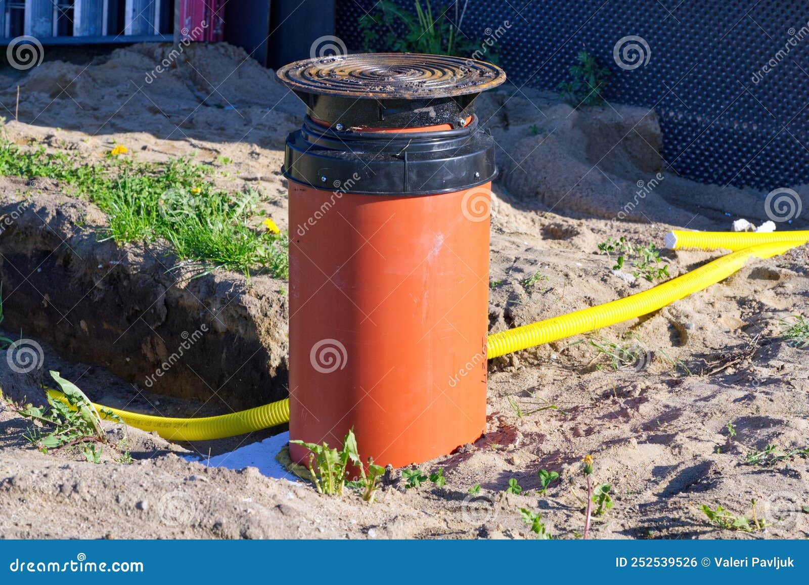 Private Drainage Systems. Water Sewer System Stock Photo - Image of ...