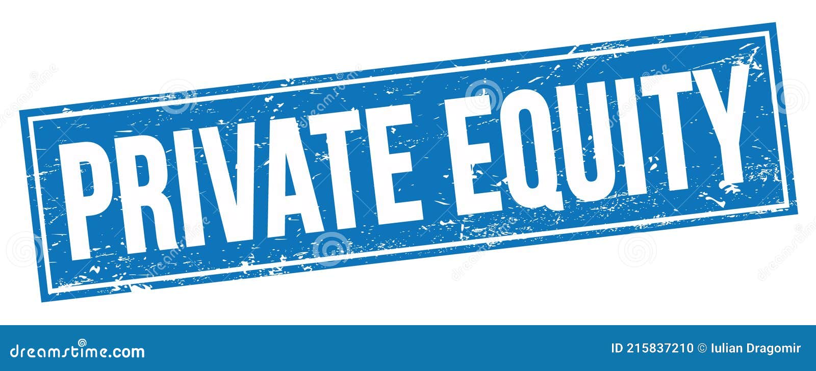 PRIVATE EQUITY Text on Blue Grungy Rectangle Stamp Stock Illustration ...