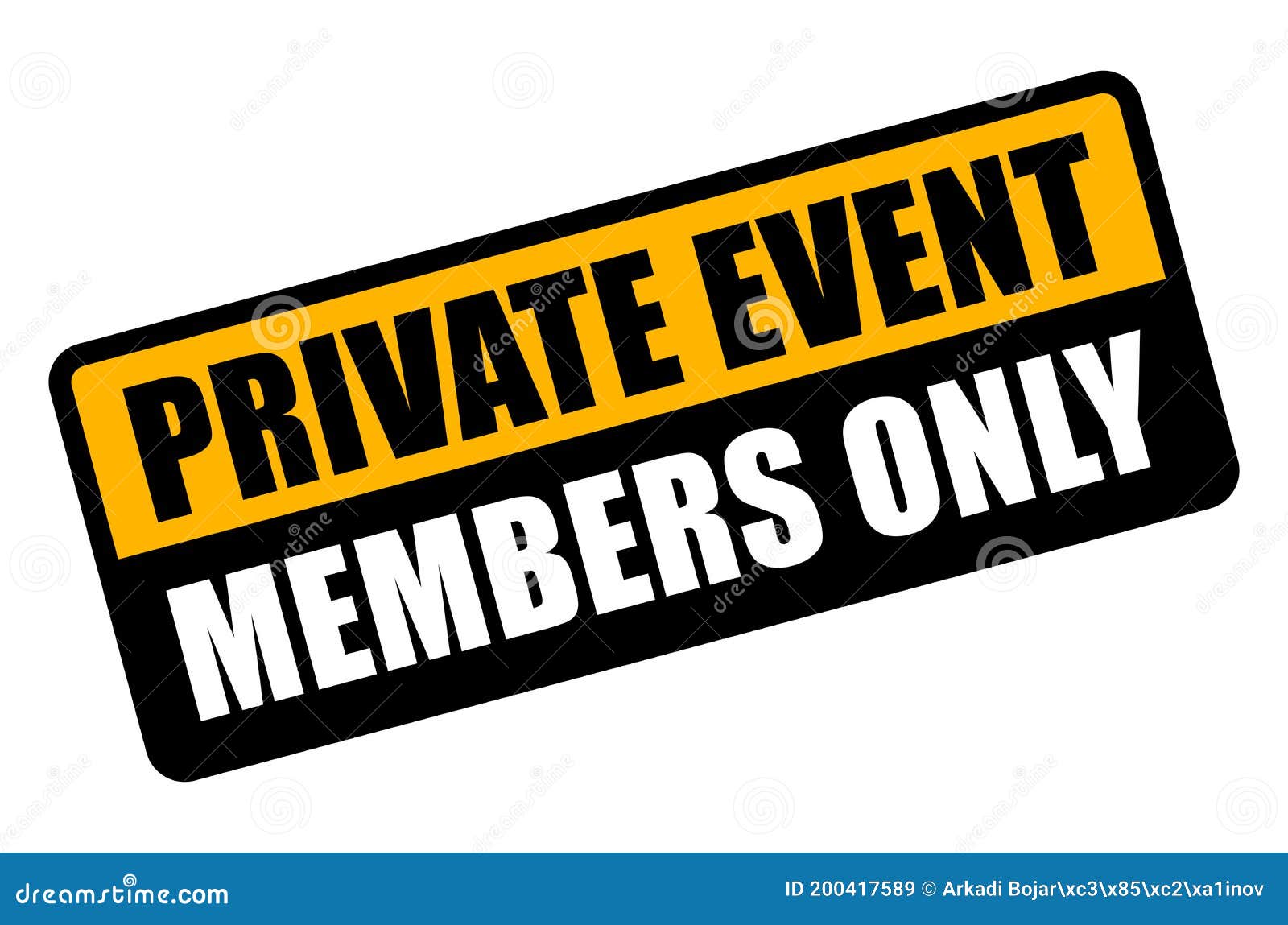 Private event members only stock vector. Illustration of allowed ...