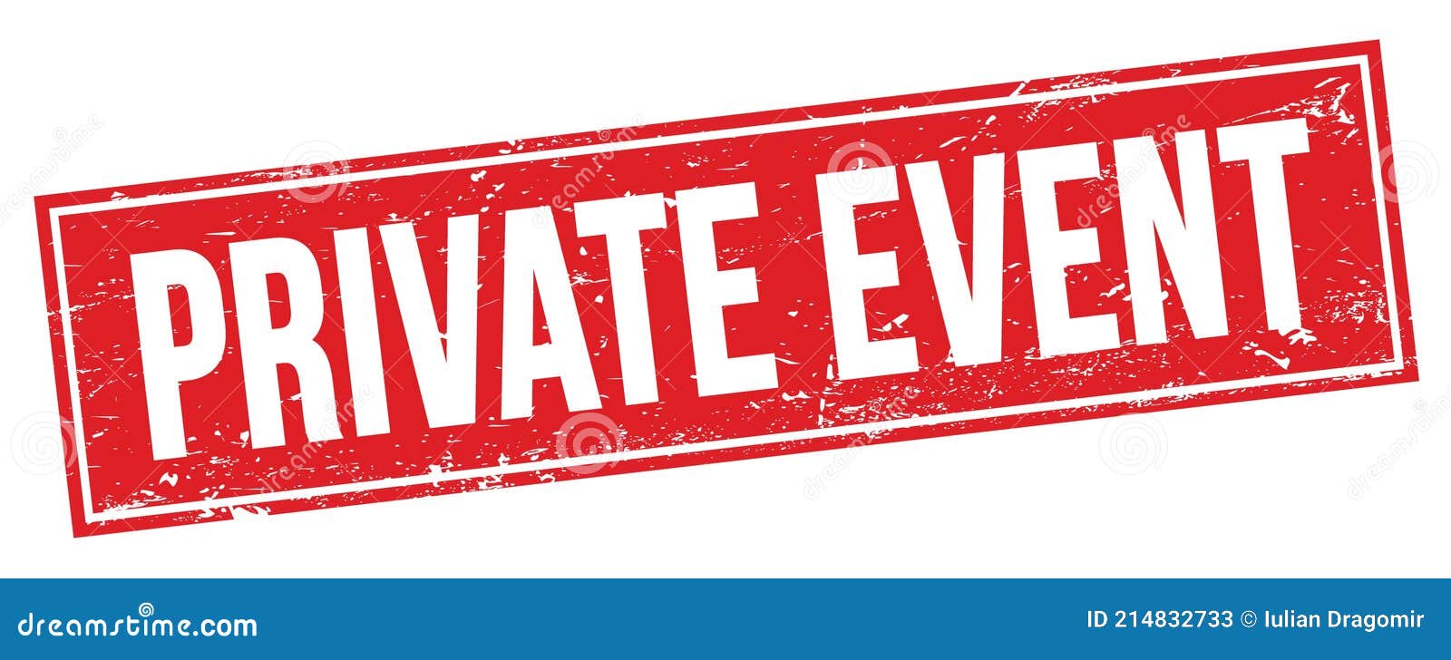 PRIVATE EVENT Text on Red Grungy Rectangle Stamp Stock Illustration ...