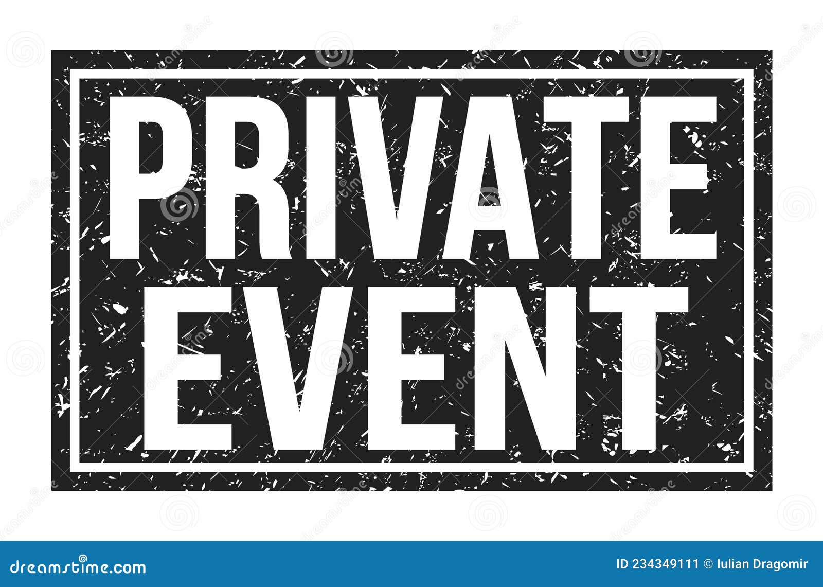 PRIVATE EVENT, Words on Black Rectangle Stamp Sign Stock Illustration ...
