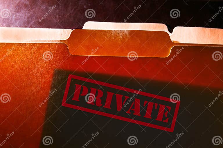 Private file folders stock image. Image of portfolio - 47772795